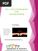 Morning Meeting Planning Template 1 | PDF | Cognition | Learning
