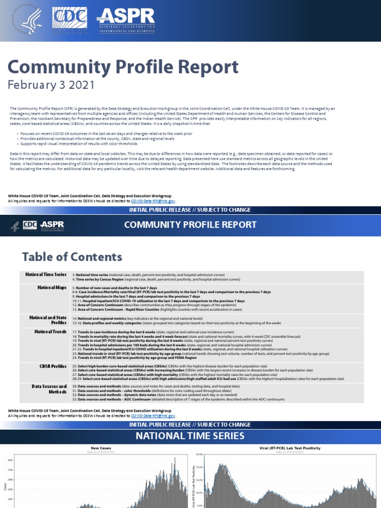 Community Profile Report 2-3-2021 | PDF | Hospital | Forecasting