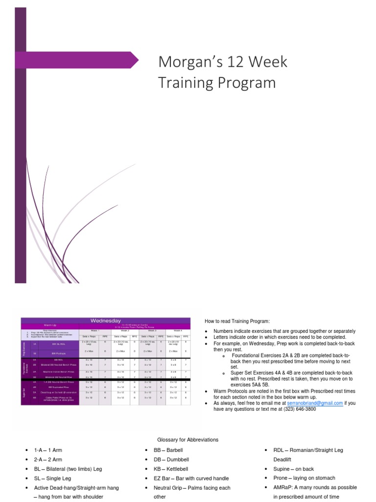 12 Week Exercise Program | PDF | Strength Training | Determinants Of Health