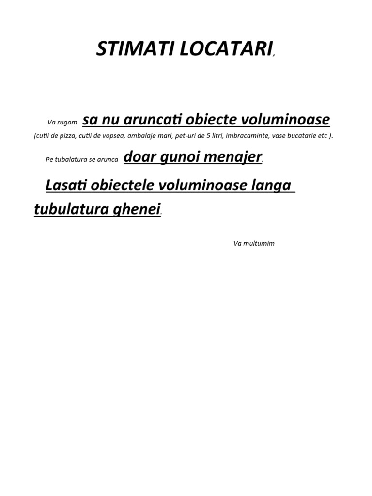 Afis Usa Gunoi | PDF