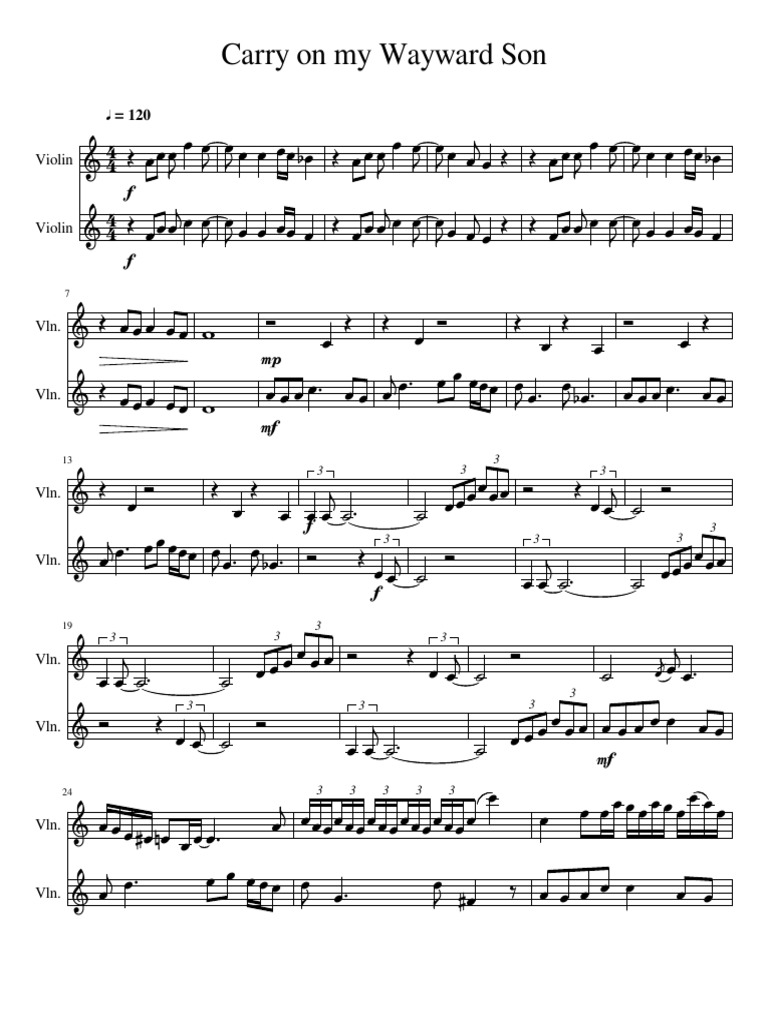 Carry On My Wayward Son | PDF