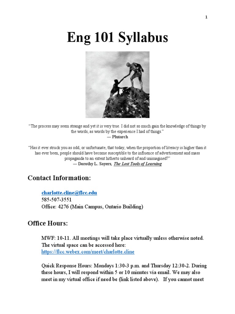 Spring 2021 Eng 101 Syllabus | PDF | Plagiarism | Rhetoric Spring 2021 Eng 101 Syllabus | PDF | Plagiarism | Rhetoric