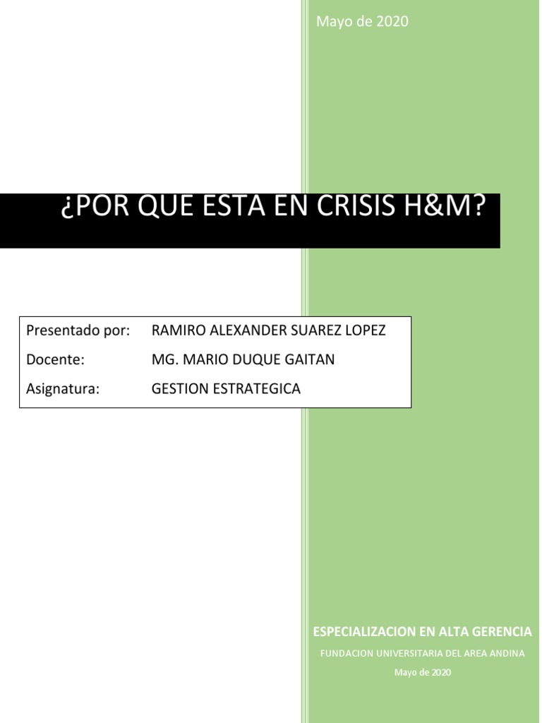 Caso H&M | PDF | Marketing | Mercado (economía)