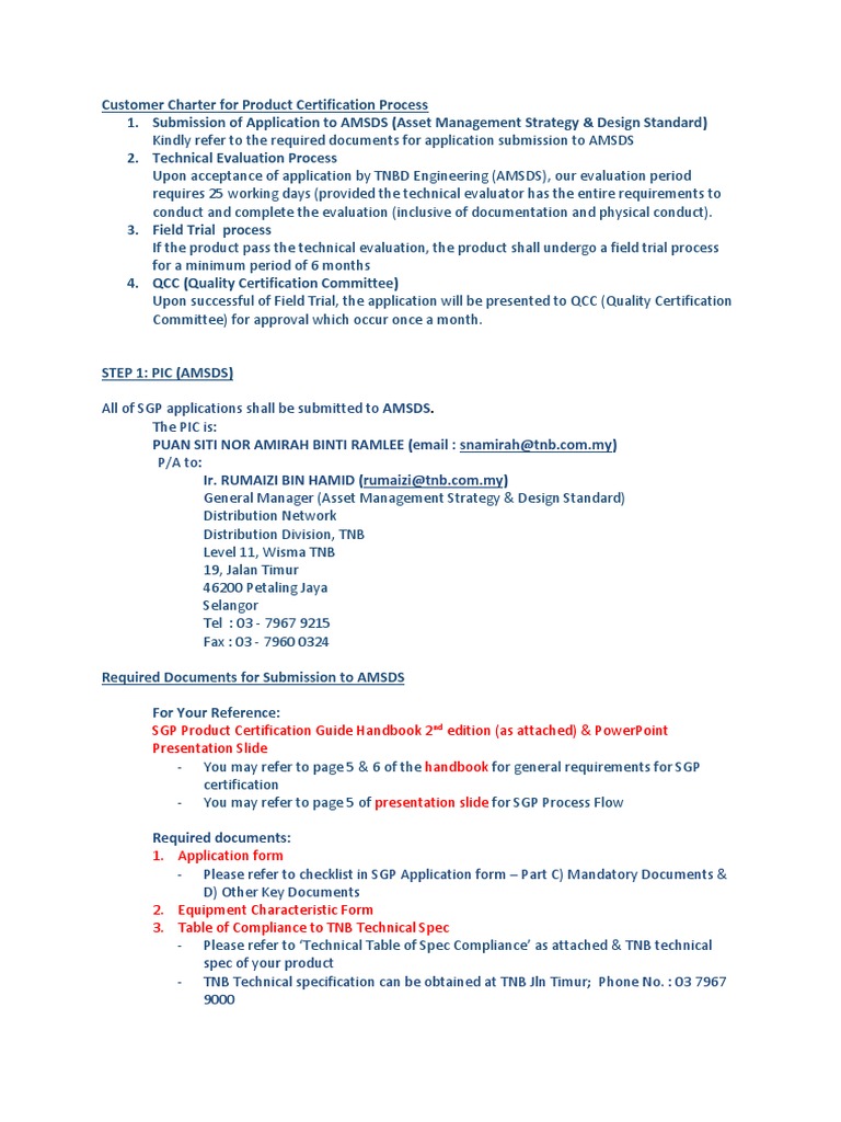 SGP Product Certification Guide Handbook 2 Edition (As Attached) & Powerpoint Presentation Slide ...