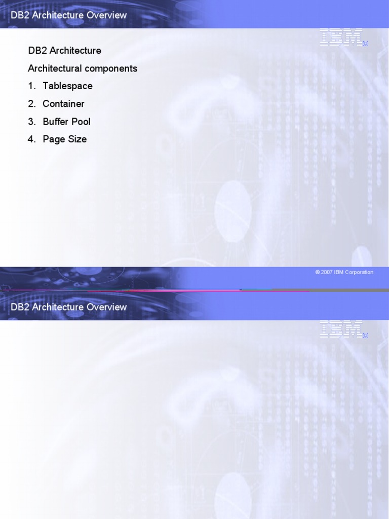 DB2 Architecture Overview | Download Free PDF | Databases | Table (Database)
