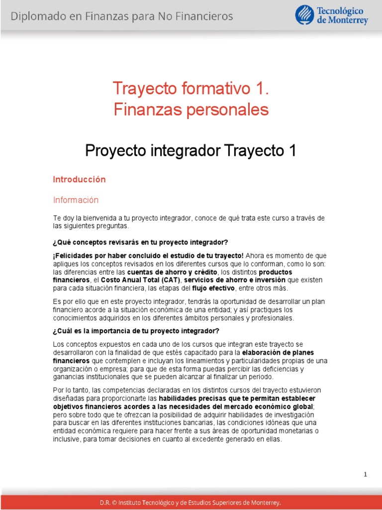Proyecto Integrador Trayecto 1 | PDF | Ahorro | Bancos
