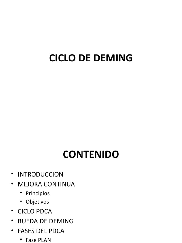 Ciclo de Deming | PDF | Planificación | Science
