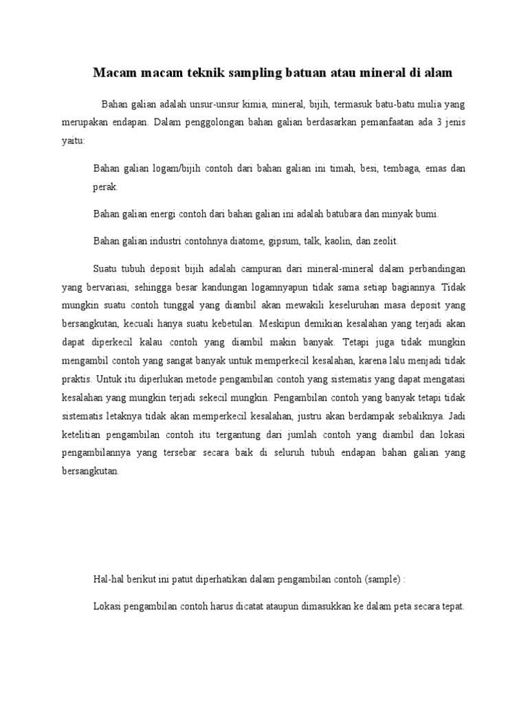 Macam Macam Teknik Sampling | PDF