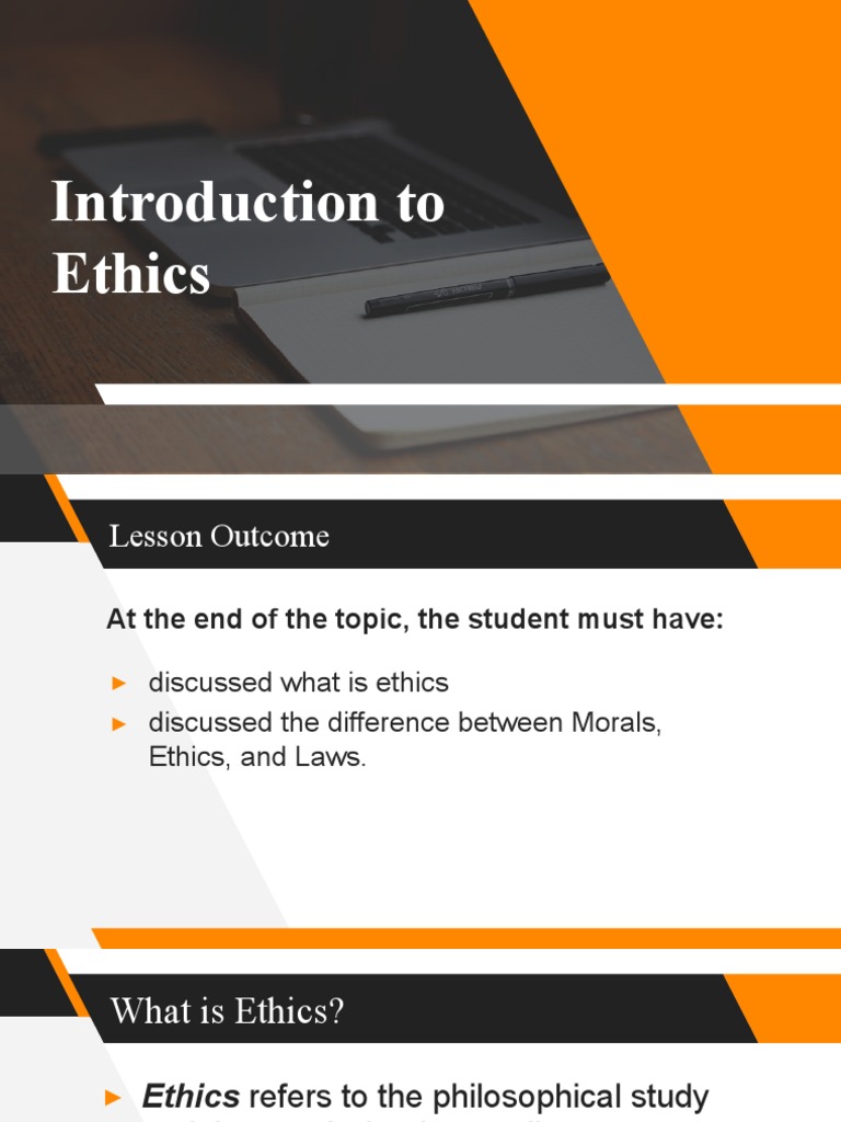 Lesson1 IntroToEthics | PDF | Morality | Value (Ethics)