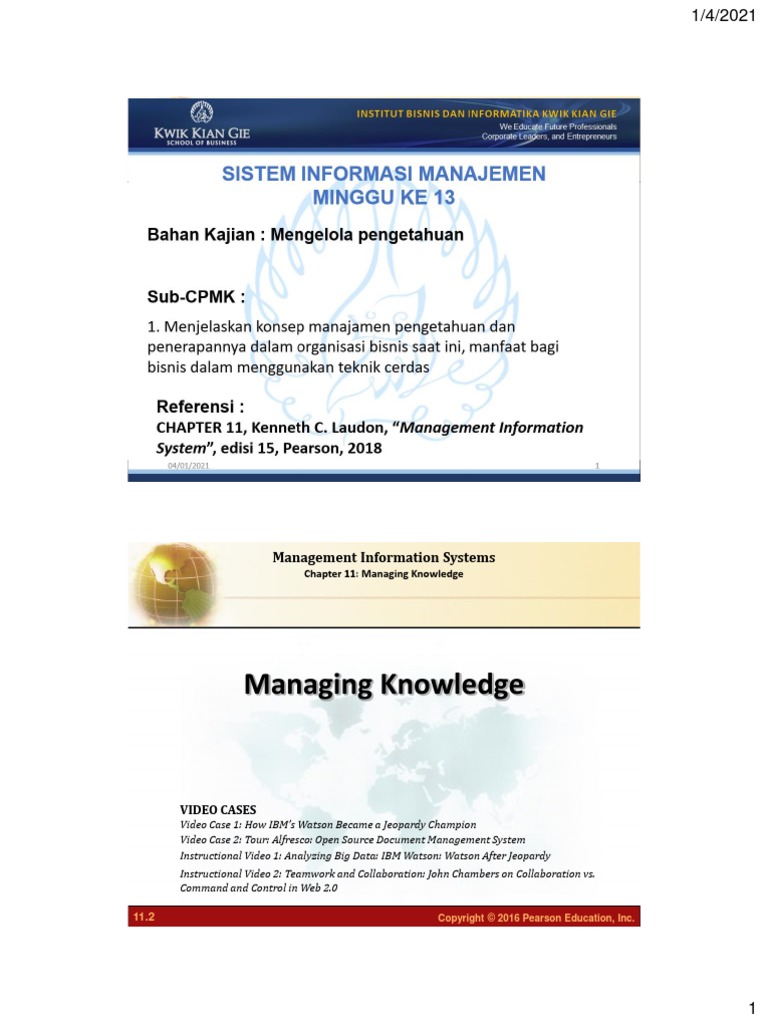 Chapter 11 - Managing Knowledge | PDF | Artificial Intelligence | Intelligence (AI) & Semantics