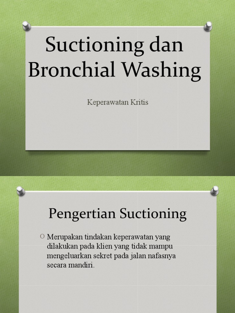 Suctioning Dan Bronchial Washing | PDF
