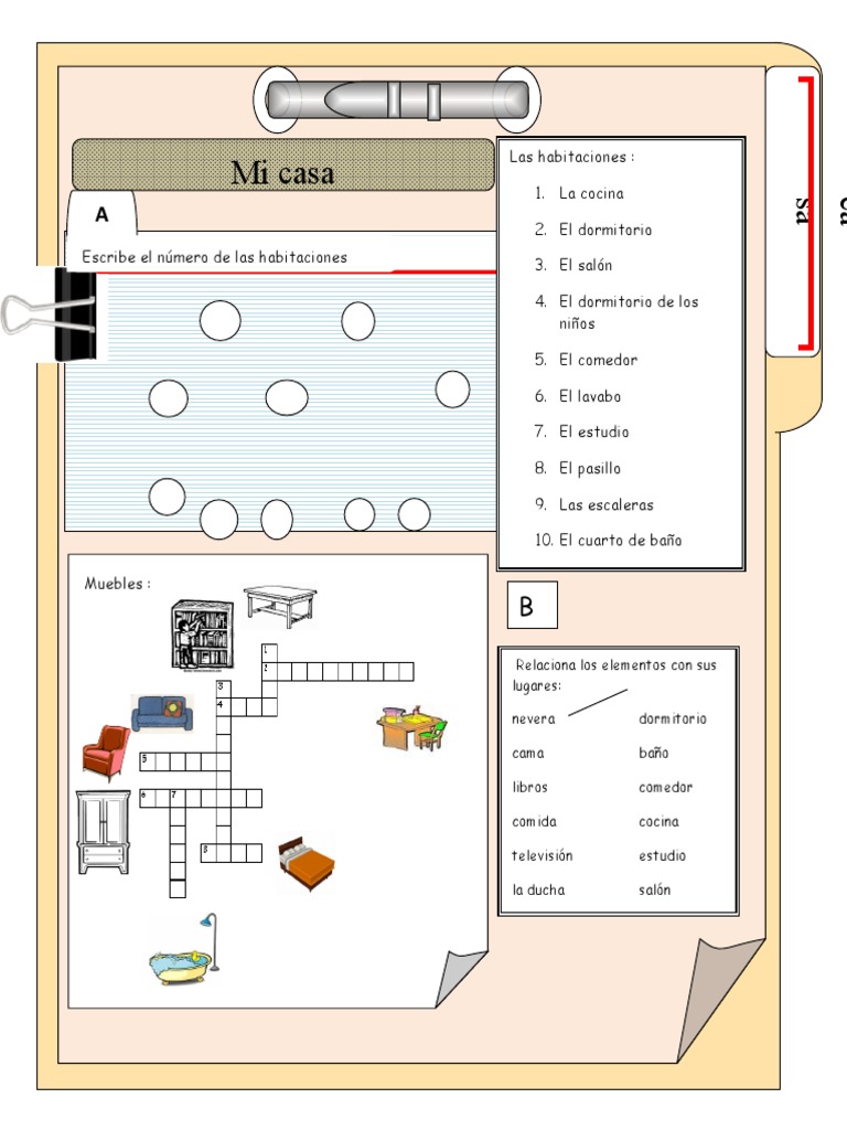 Vocabulario Casa | PDF