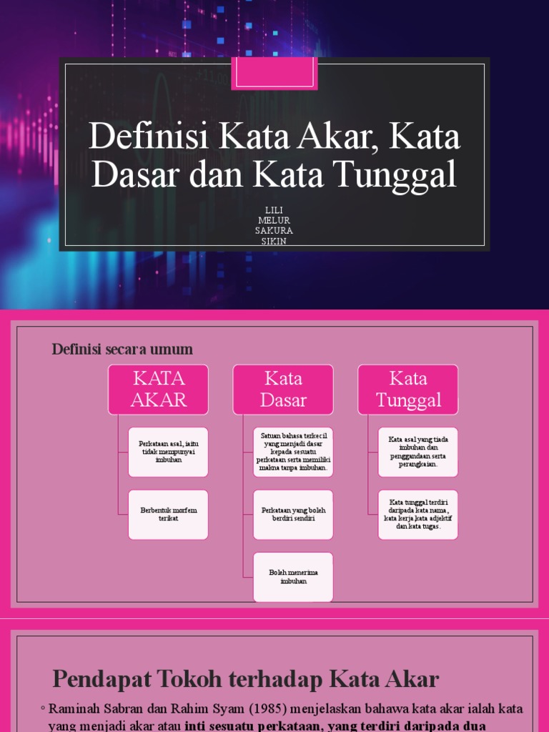 Definisi Kata Akar, Kata Dasar Dan Kata | PDF