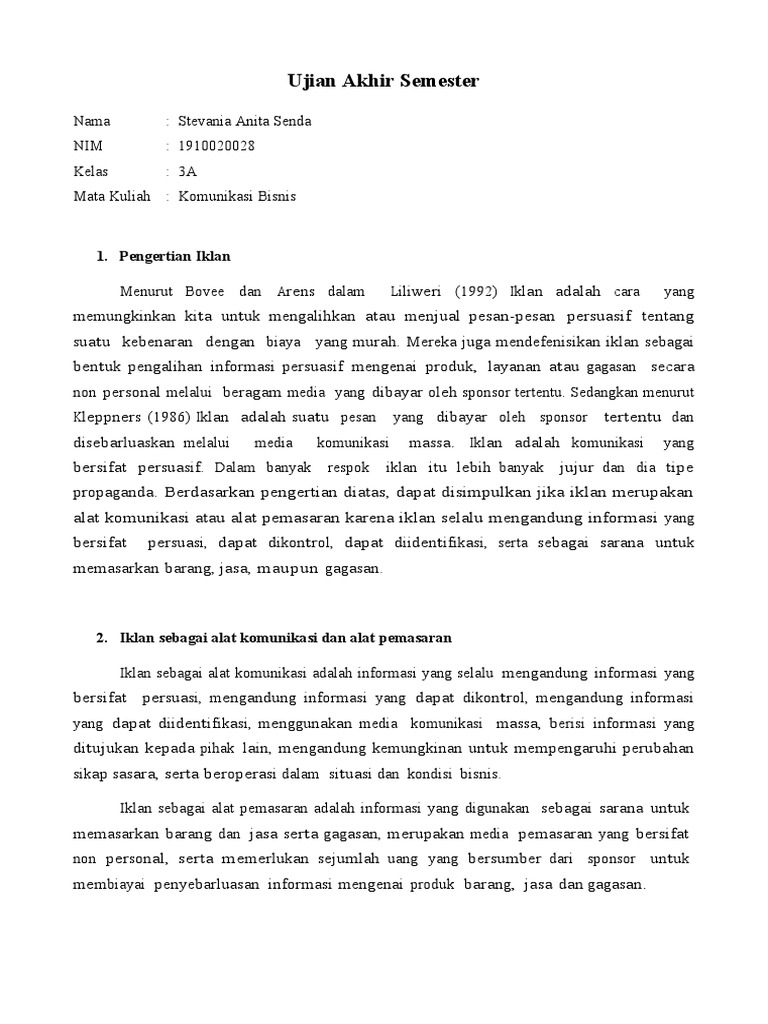 Pengertian dan Fungsi Iklan | PDF | Bisnis