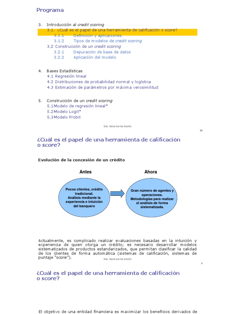 Credit Scoring | PDF | Teoría de la estimación | Regresión lineal