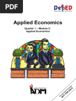 Applied Economics (Quarter 1, Module 1) | PDF