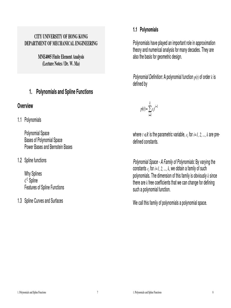 Polynomials and Spline Functions | PDF | Spline (Mathematics) | Polynomial