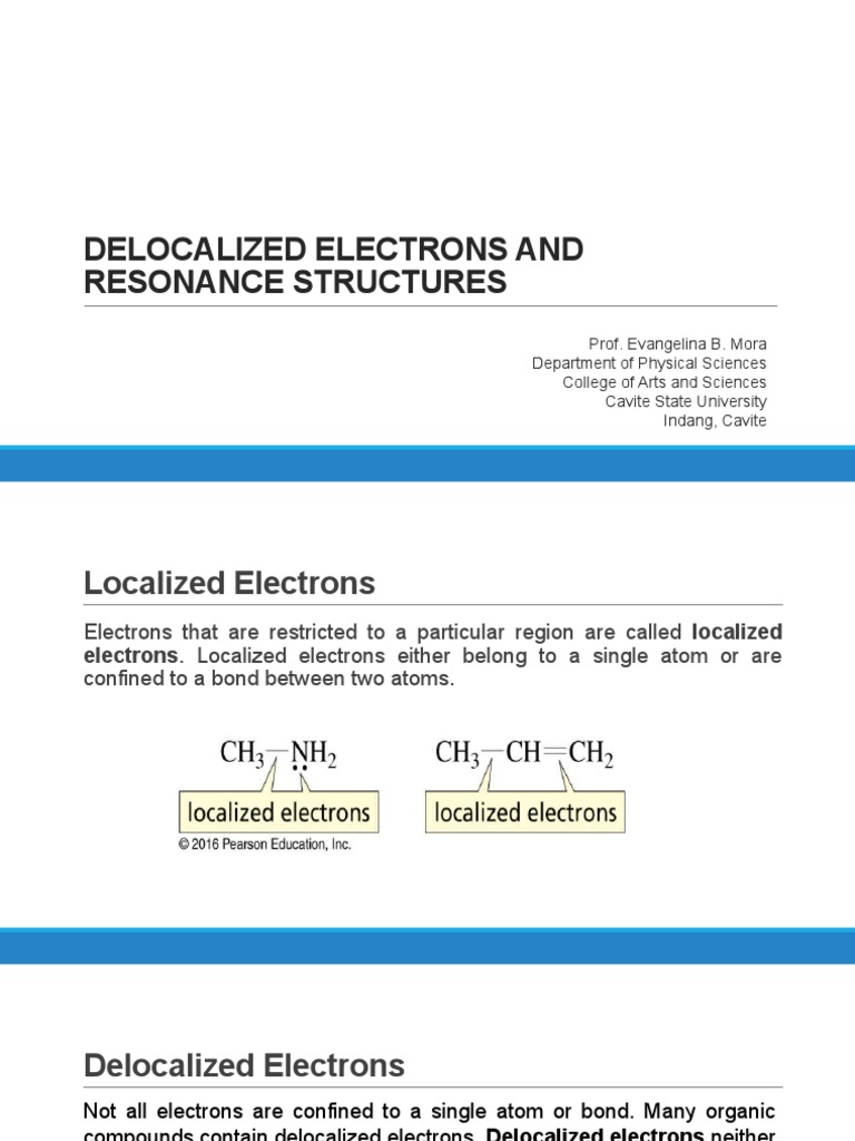 Delocalized Electrons and Resonance Structures | PDF