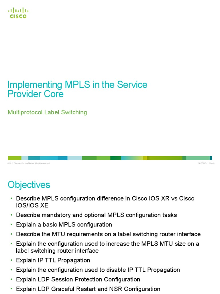 Implementing MPLS in The Service Provider Core: Multiprotocol Label Switching | PDF ...