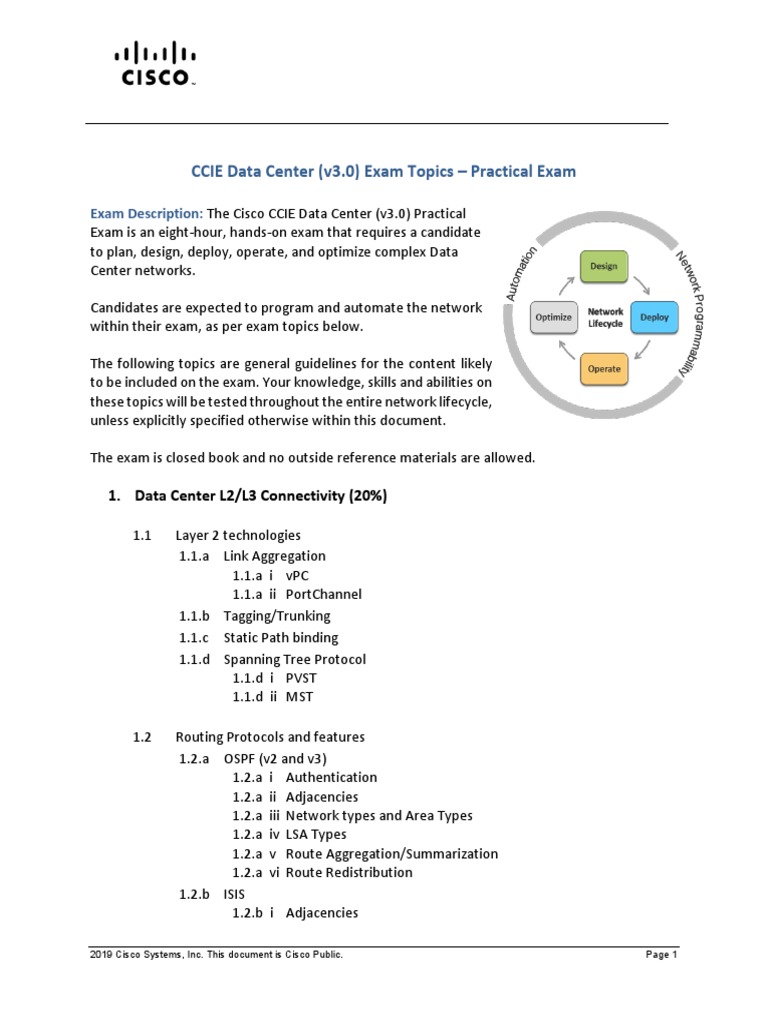 CCIE Data Center v3 Exam Topics | PDF | Computer Network | Networking Standards