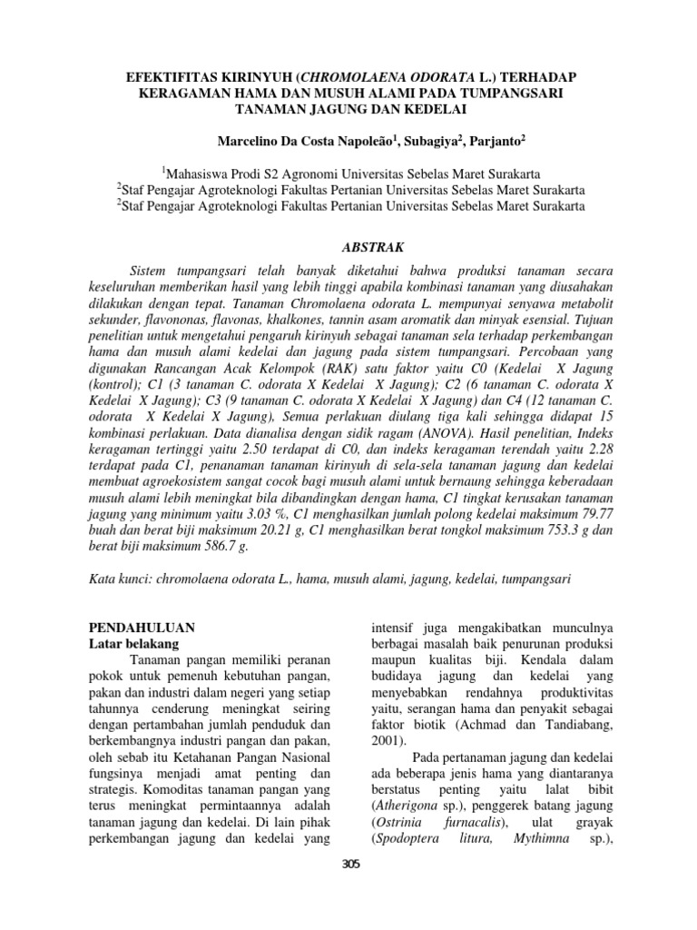 ID Efektifitas Kirinyuh Chromolaena Odorata | PDF | Kesehatan Holistik ...