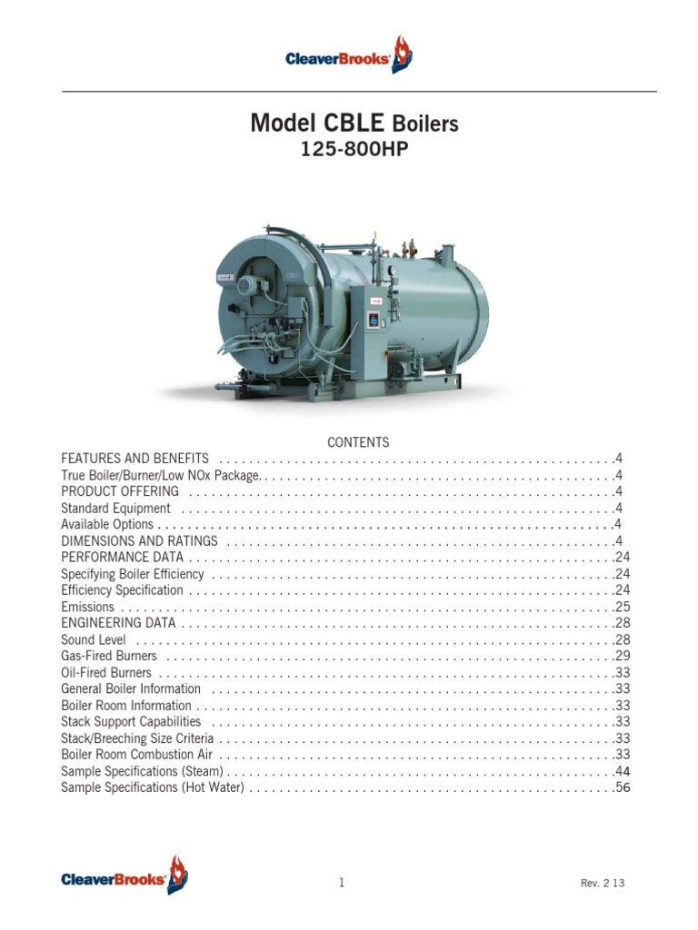 CBLE Boiler Book | PDF | N Ox | Boiler