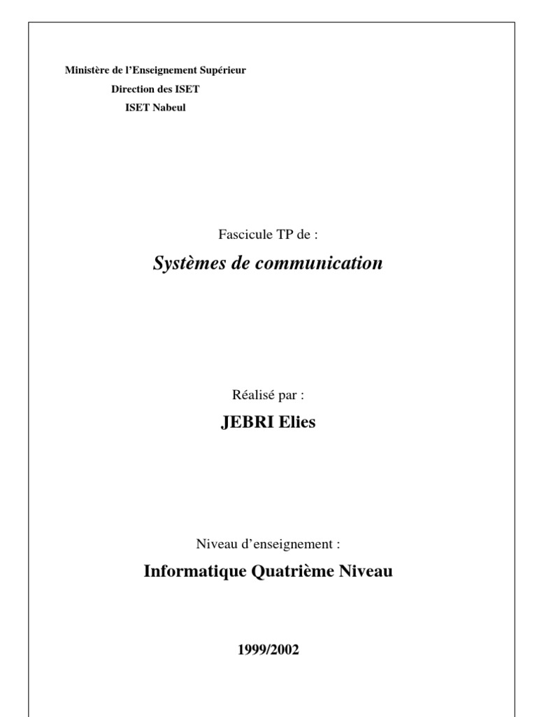 TPs MsComm | PDF | Mémoire (informatique) | De base