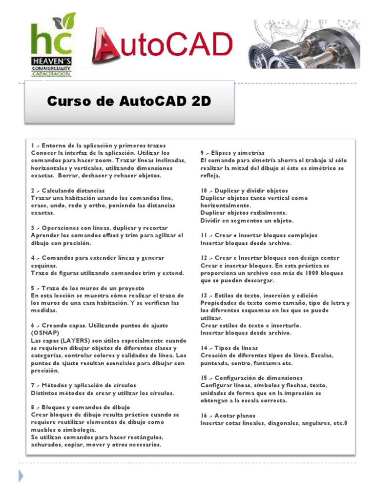 Temario Autocad Basico | PDF | Dibujo | Informática y tecnología de la ...