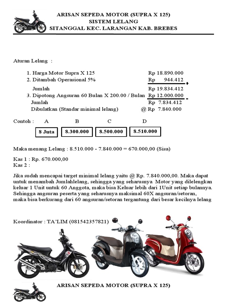 Arisan Sepeda Motor | PDF