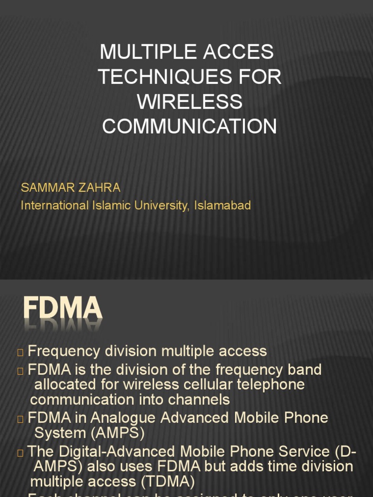 Fdma Tdma Cdma | PDF | Channel Access Method | Cellular Network