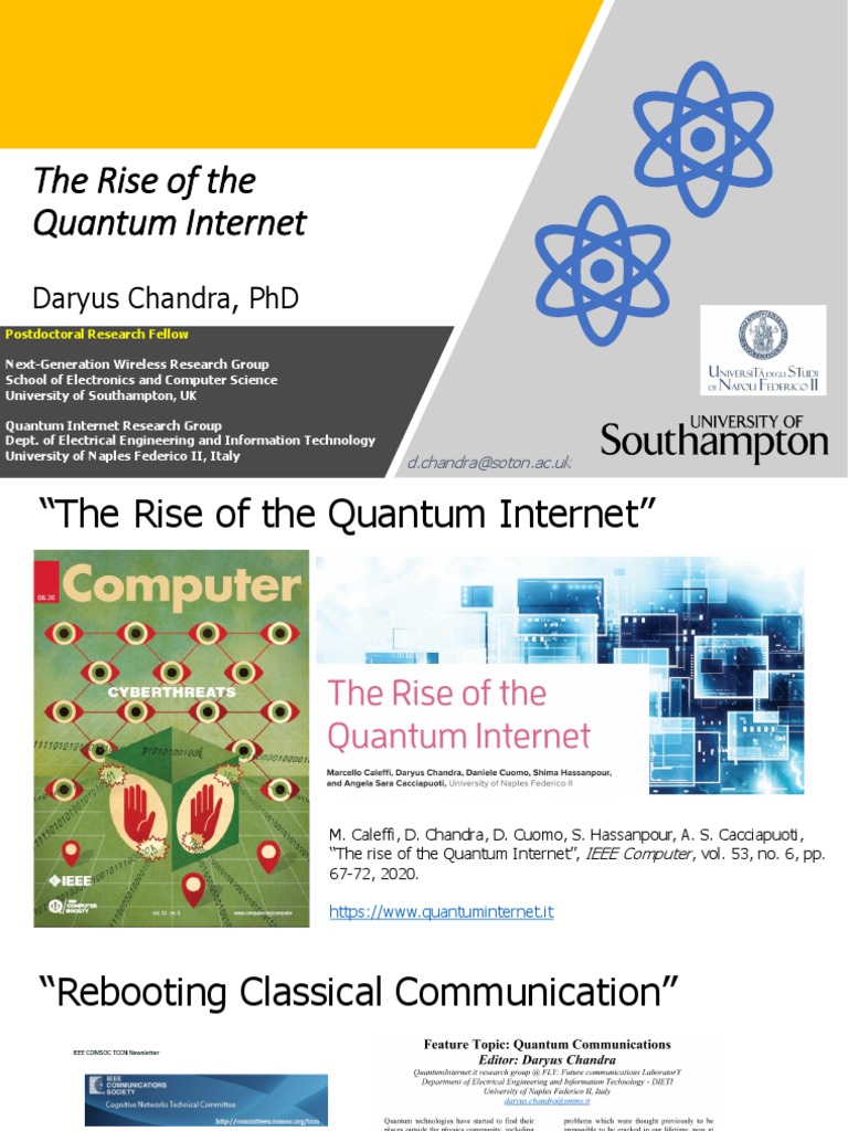 Quantum Internet: Potential and Challenges | PDF | Quantum Computing ...