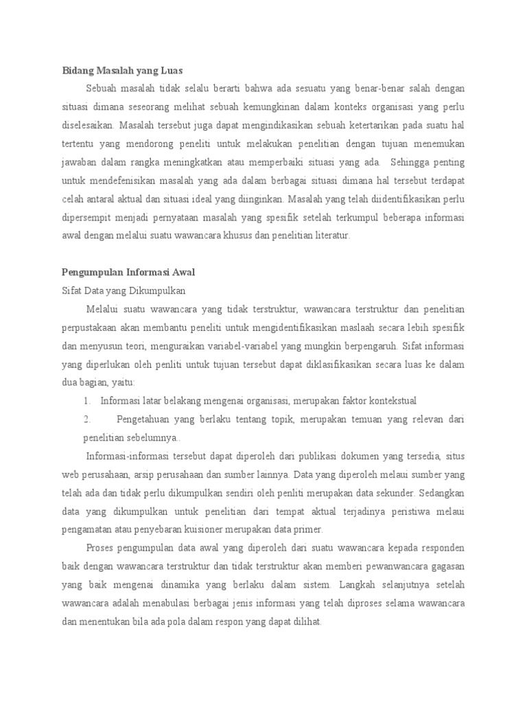 Chapter 3 The Research Process - The Broad Problem Area and The Problem ...