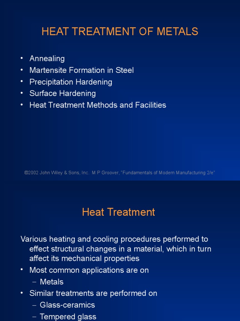 Lec 10 Heat Treatment of Metals | PDF | Annealing (Metallurgy) | Heat ...