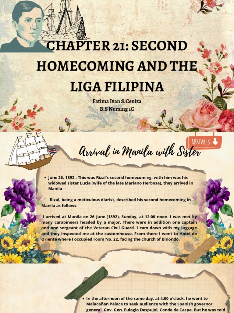 Chapter 21 Second Homecoming and The Liga Filipina - Ceniza | PDF | Philippines