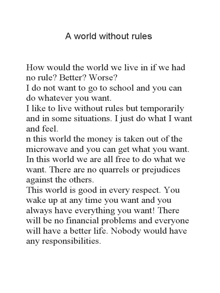 A World Without Rules | PDF