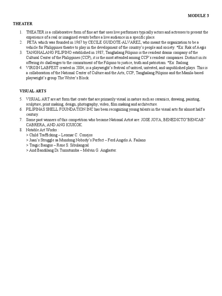MODULE 3 Part 3 | PDF | Fine Art | Aesthetics MODULE 3 Part 3 | PDF | Fine Art | Aesthetics
