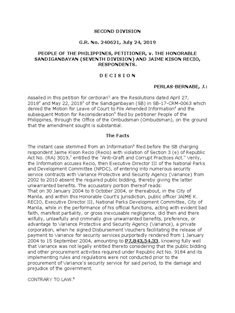 Petition vs. Sandiganbayan Ruling on Graft | PDF | Arraignment | Prosecutor