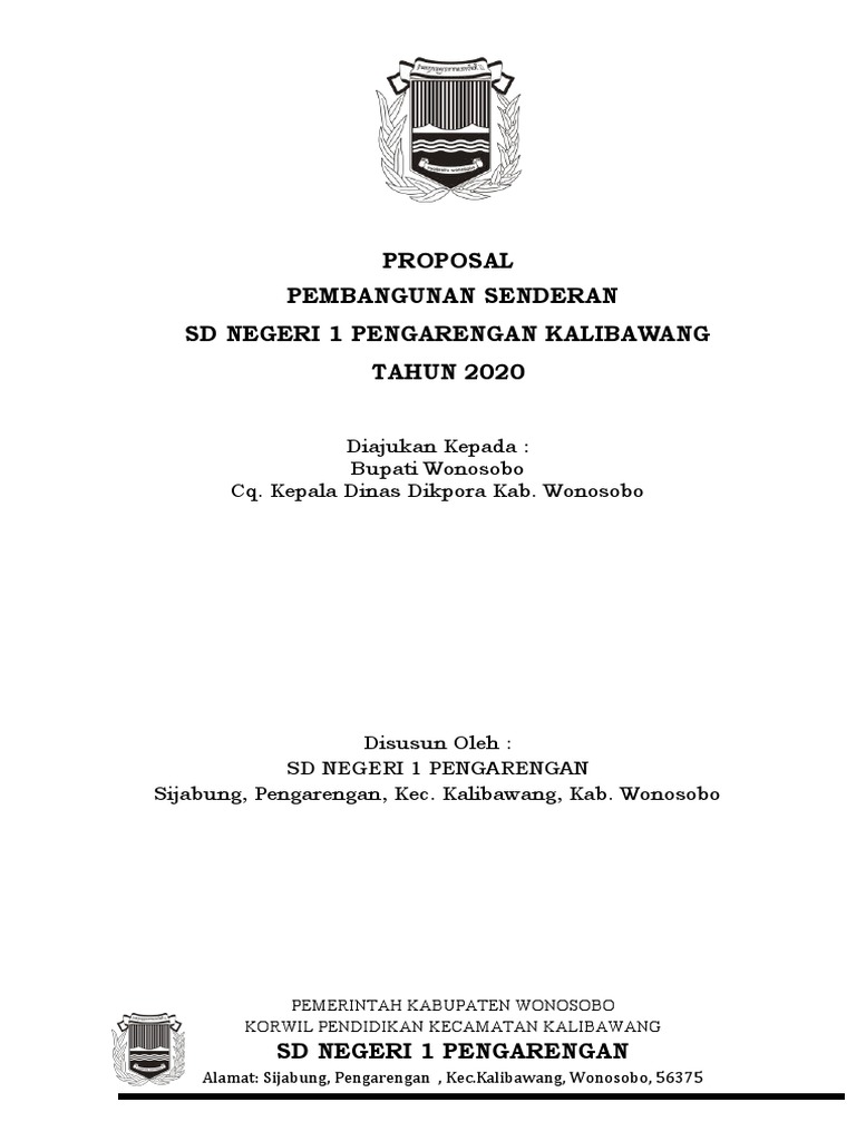 Proposal SD Senderan Baru | PDF