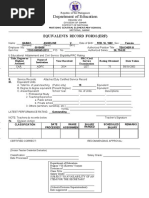 Department of Education: Equivalent Record Form (Erf) | PDF