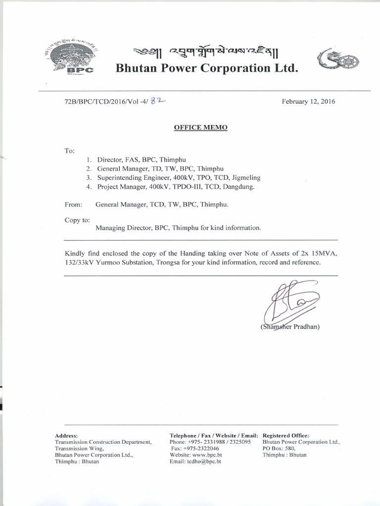 Handing Over and Taking Over Note | PDF