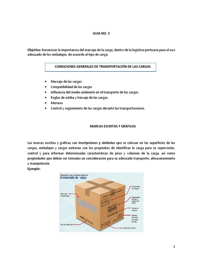 Guia 3 Simbolos y Marcas para El Embalaje | PDF | Química | Ciencias ...