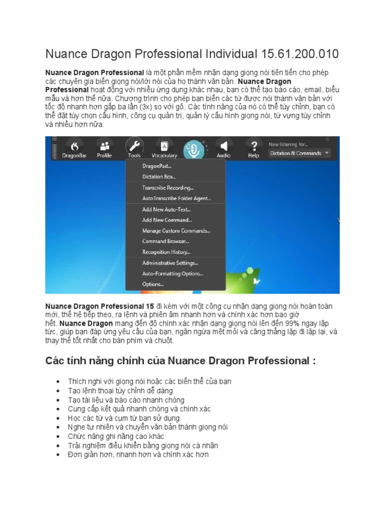 Nuance Dragon Professional Individual 15 | PDF