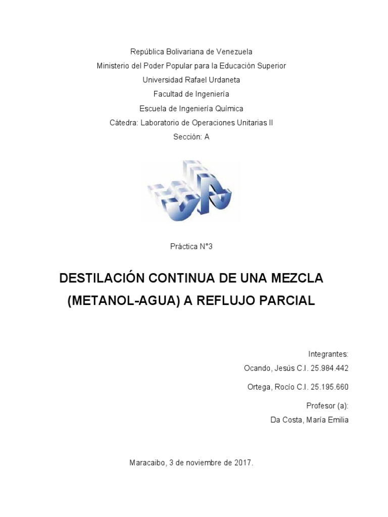 Lab OP2. Practica 3 | PDF | Destilación | Fase (materia)