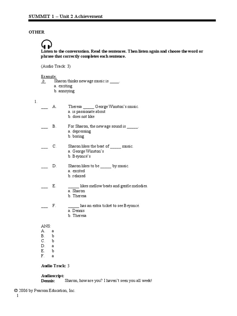 General English Test Level 2 | PDF | Linguistics | Grammar