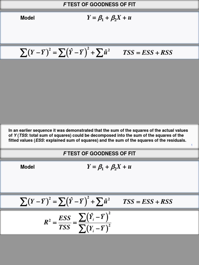 F Test of Goodness of Fit | PDF | F Test | Statistical Significance