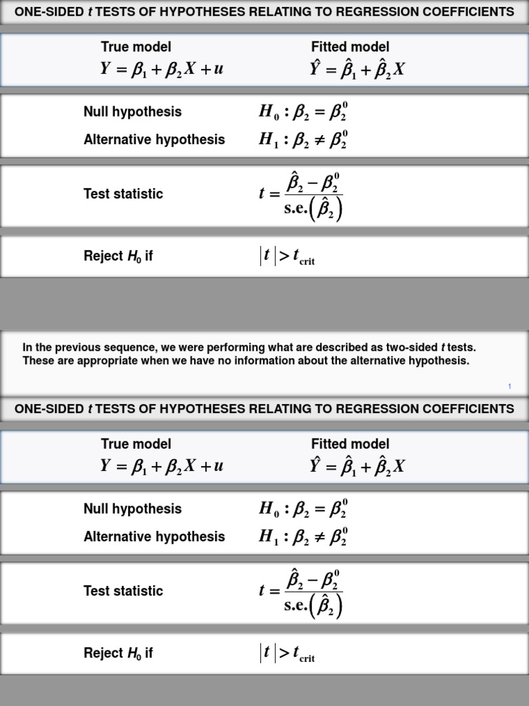 One-Sided T Tests | PDF | Statistical Hypothesis Testing | Null Hypothesis