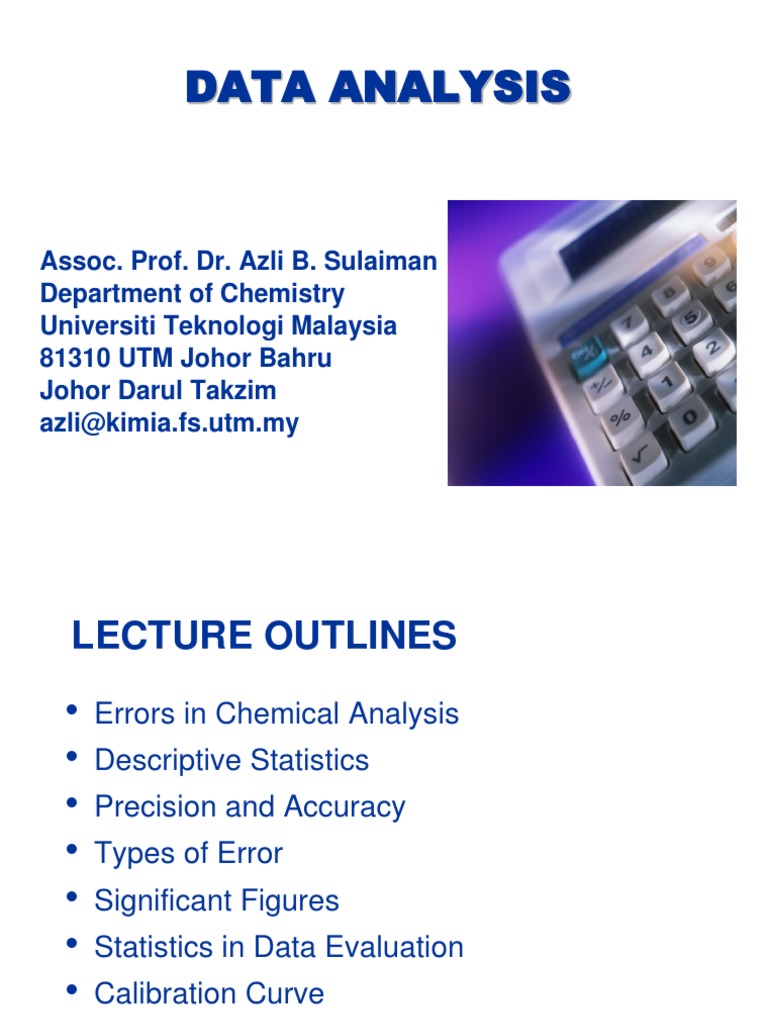 Chapter 2 - Data Analysis II | PDF | Detection Limit | Confidence Interval