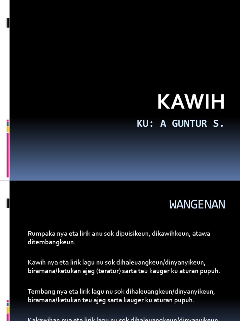Kawih (Sunda) | PDF
