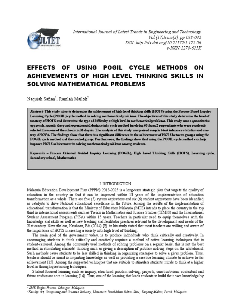 POGIL Cycle in HOTS | PDF | Constructivism (Philosophy Of Education ...