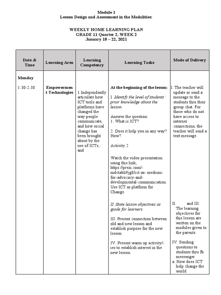 Prior Knowledge About The Lesson | PDF | Educational Technology | Learning